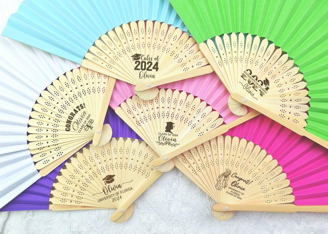 Custom Graduation Fans Personalized Graduation Fan College Class of ...