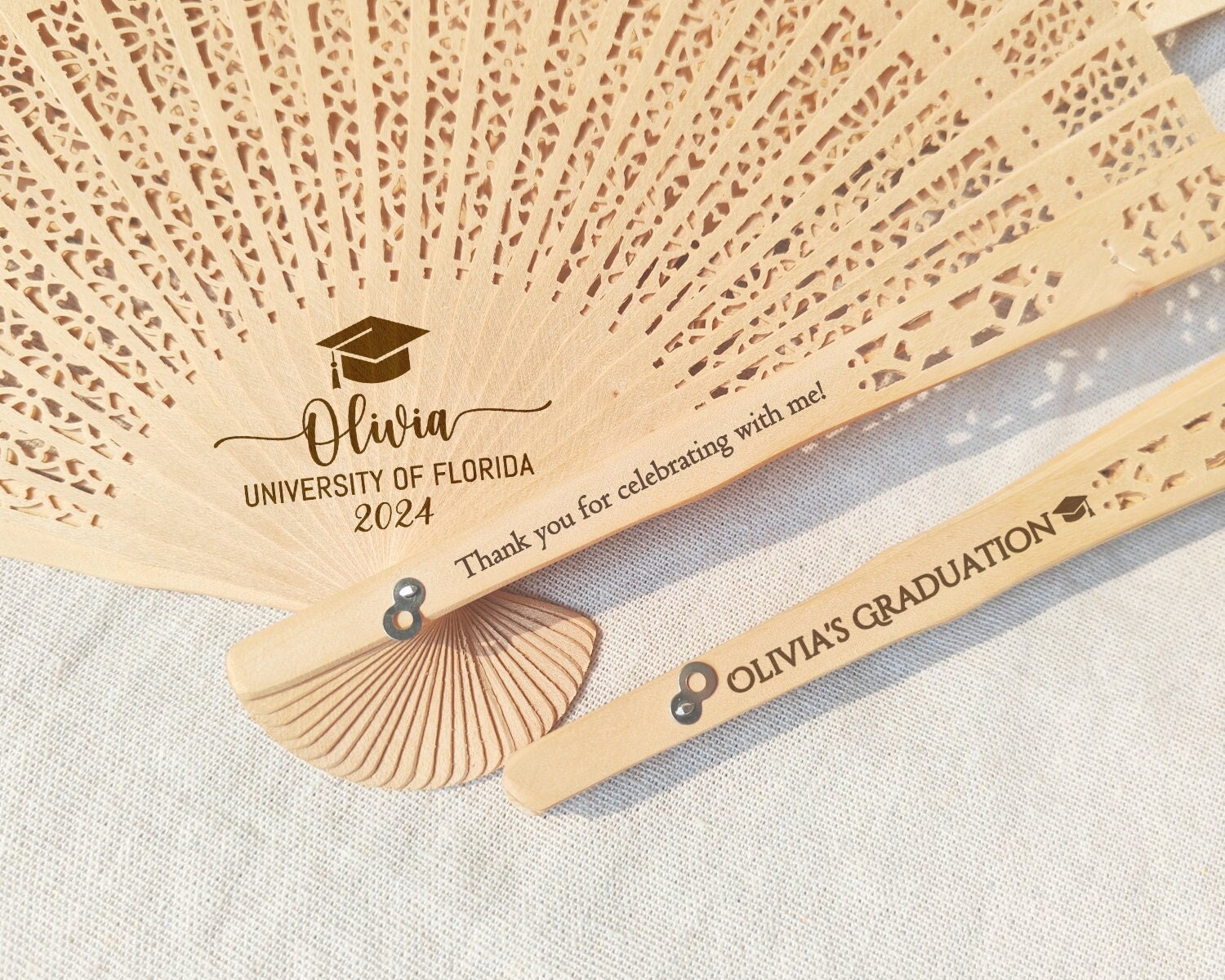 Graduation Fans Class of 2024 Custom Graduation Party Hand Fans ...