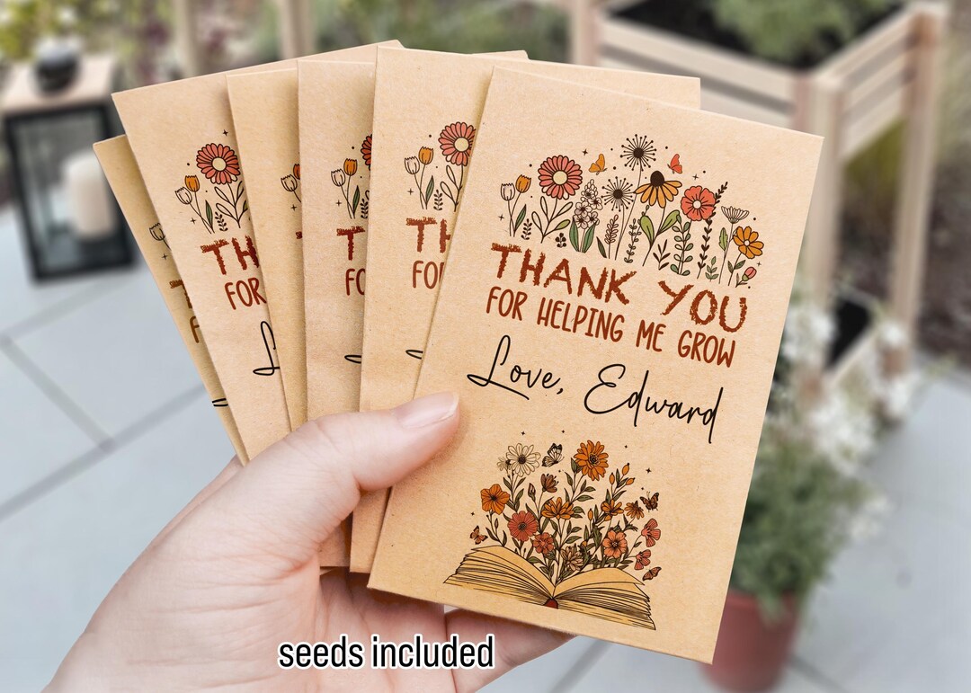 Teacher Appreciation Seed Packet/custom Seed Packets/gift for Teacher ...