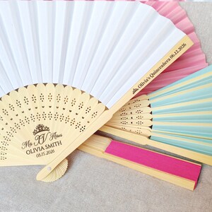 Mis Quince Años Hand Fans With Butterfly/quinceñera Party Fans/thank ...