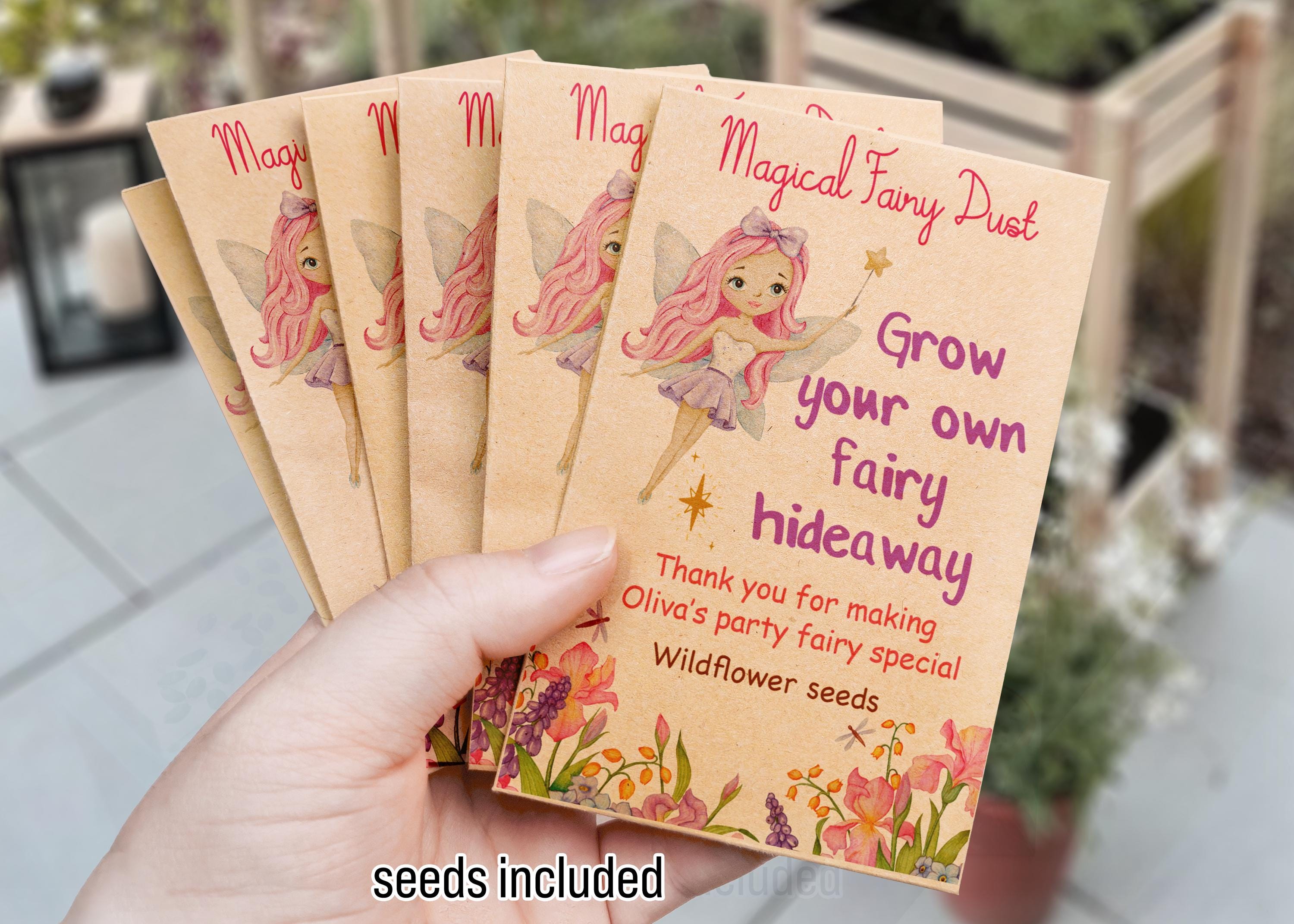 Persoanlized Wildflower Seed Packet for Kids Party/kids Party Gift Idea ...