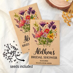 Seed Packet Wedding Shower Favors/wildflowers Seed Packets/bridal ...