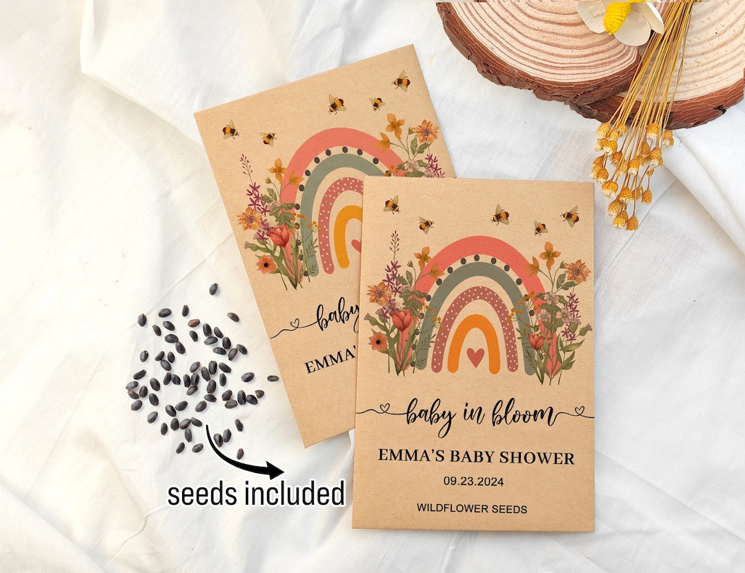 Baby Shower Seed Packets/baby Shower Favors/baby in Bloom Favors ...