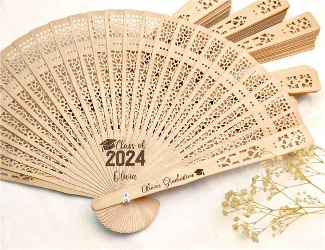 Graduation Fans Class of 2024 Custom Graduation Party Hand Fans ...