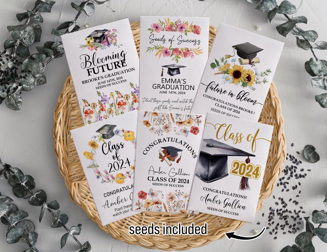 Graduation Seed Packets/graduation Party Favors for Guests/blooming ...