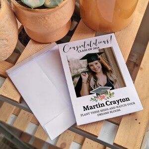 Custom Photo Graduation Seed Packets/graduation Party Favors for Guests ...