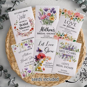 Love in Bloom Seed Packets for Bridal Shower Favors for Guests in Bulk ...