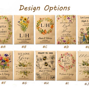 Wildflower Seed Packet Wedding Favors With Seed Included Personalized ...