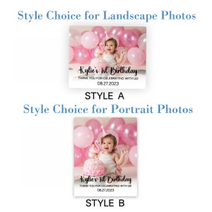 Custom First Birthday Photo Magnets 1st Birthday Party Favor ...