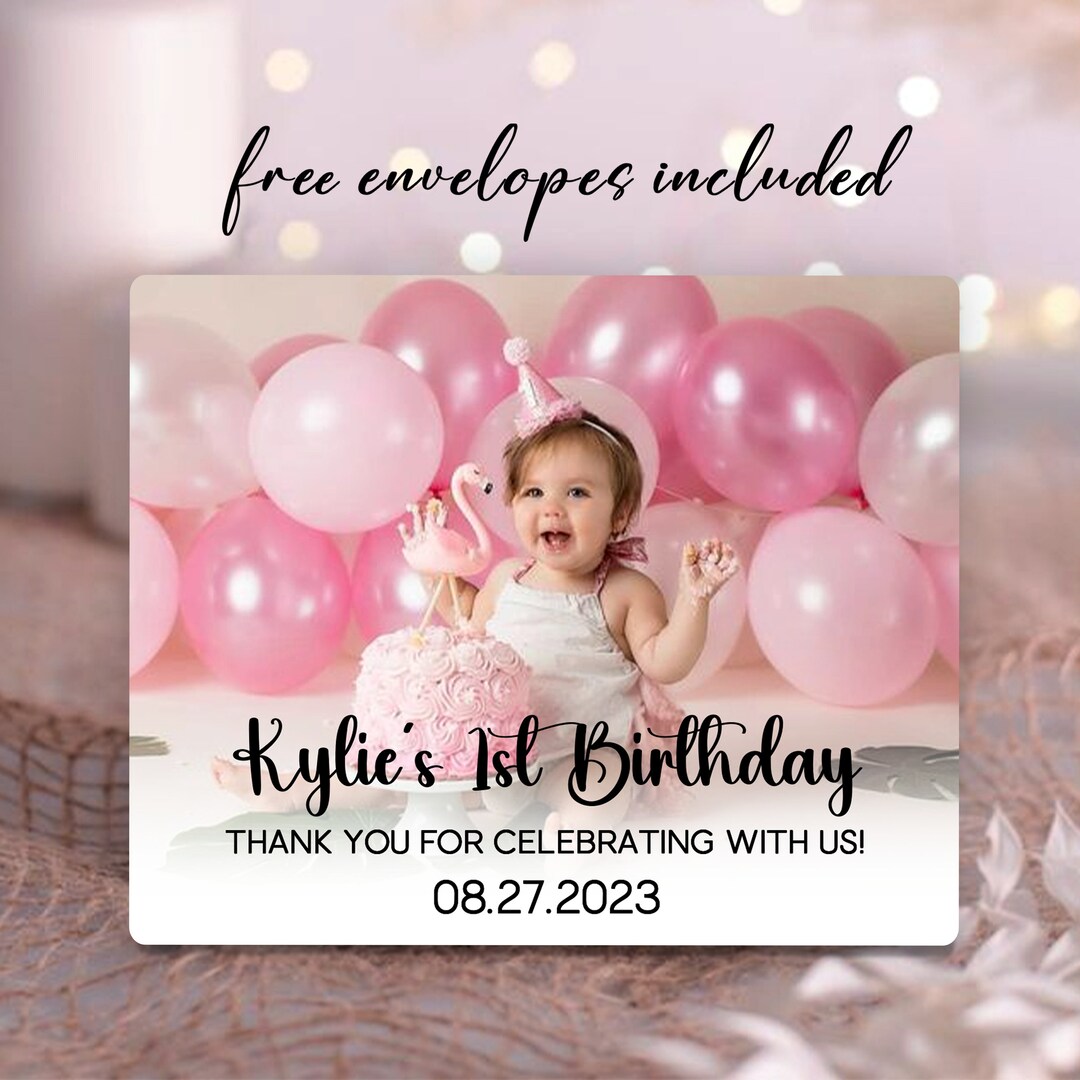 Custom First Birthday Photo Magnets 1st Birthday Party Favor ...