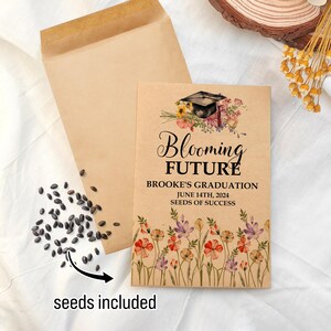 Graduation Blooming Future Seed Packets/graduation Party Favors for Guests/class of 2024/senior ...