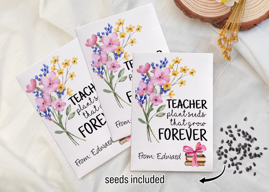 Wildflower Seed Packet for Teacher in Bulk/teacher Appreciation Seed ...