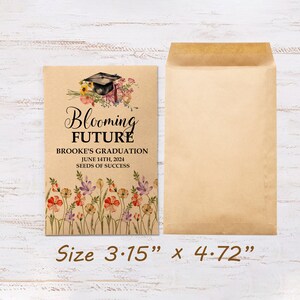 Graduation Seed Packets/graduation Party Favors for Guests/blooming ...