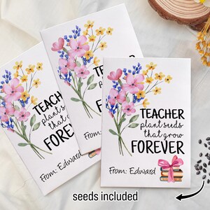 Wildflower Teacher Appreciation Seed Packet/teacher Appreciation Seed ...