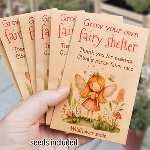 Fairy Birthday Party Seed Packet Favors/kids Party Gift Idea/whimsical ...