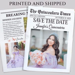Quinceañera Birthday Newspaper/editable Birthday Newspaper/large ...
