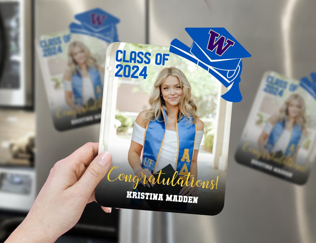 Graduation Magnets Graduation Party Favors Personalized Photo Magnets ...