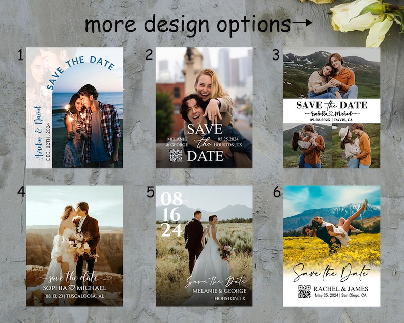 Unique Wedding Magnetic Invitation/personalized Save the Date Photo ...