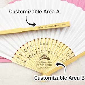 Custom Quinceañera Hand Fans/personalized Quinceañera Party Favor/mis ...