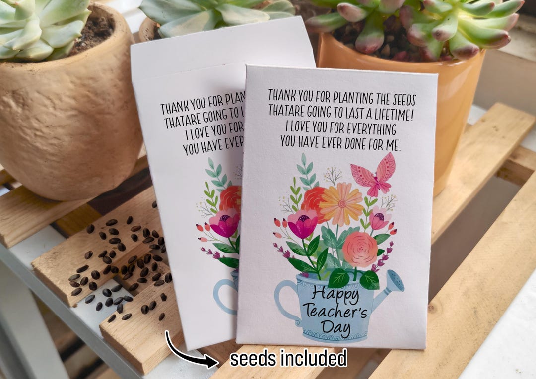 Custom Seed Packets/gift for Teacher/appreciation Gift/teacher ...