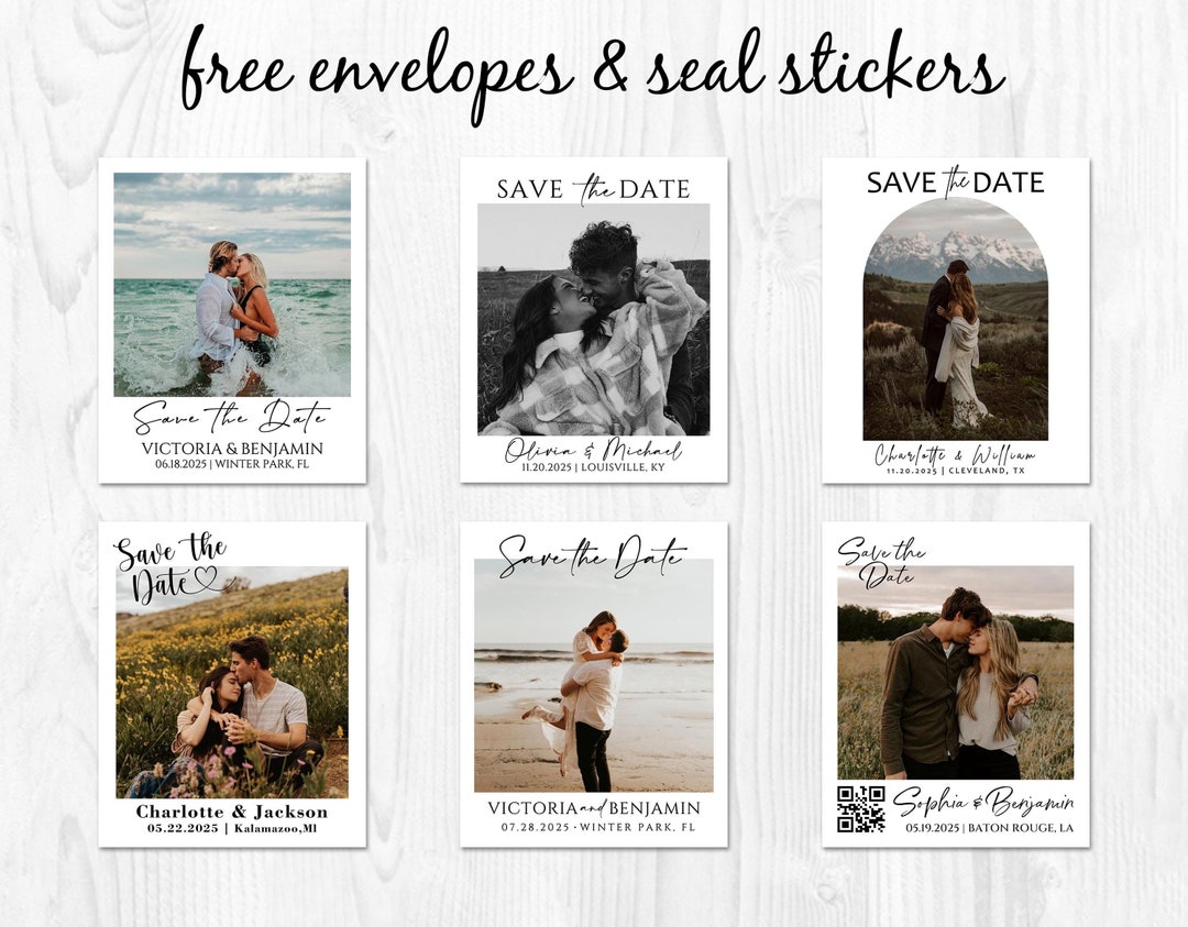 Polaroid Photo Magnet Save the Dates Photo Magnets Wedding Invitation ...