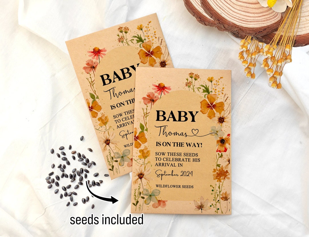 Baby Shower Seed Packets/baby Shower Gift Favors/baby in Bloom Favors ...