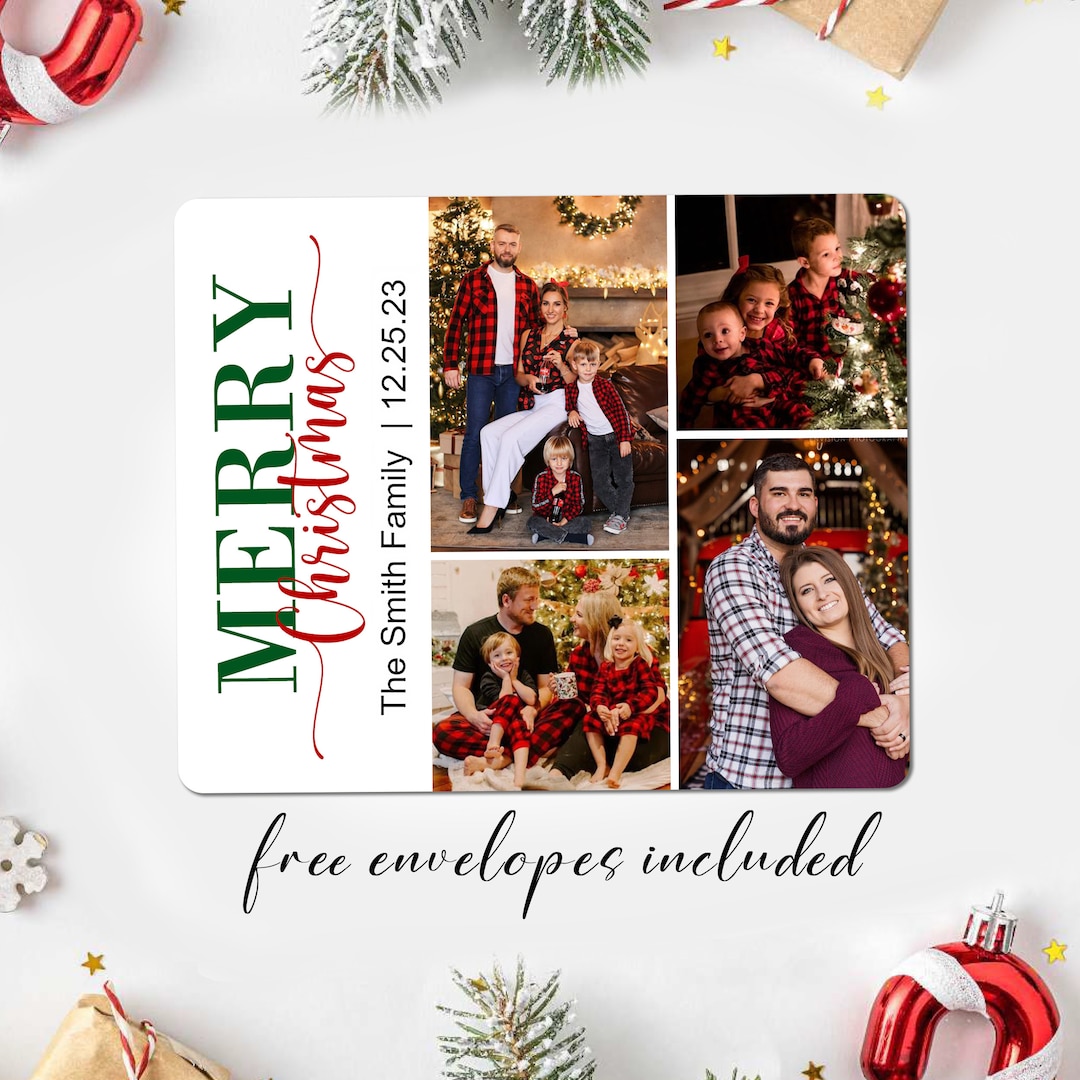 Photo Holiday Magnets Custom Christmas Gift Personalized Family Picture ...