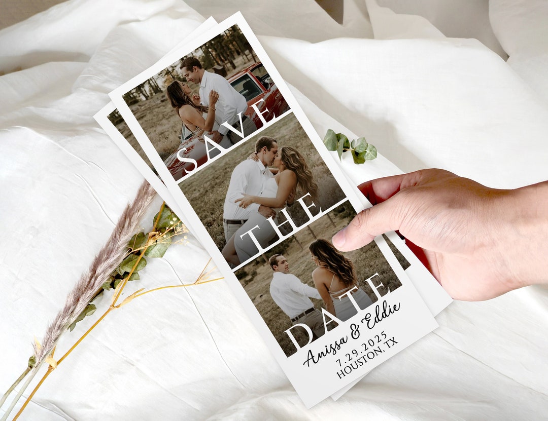 Save the Date Photo Strip/photo Booth Save the Date Magnet/polaroid ...