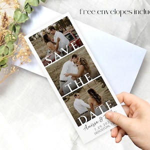 Save the Date Photo Booth Strip/polaroid Photo Magnet/custom Photo ...