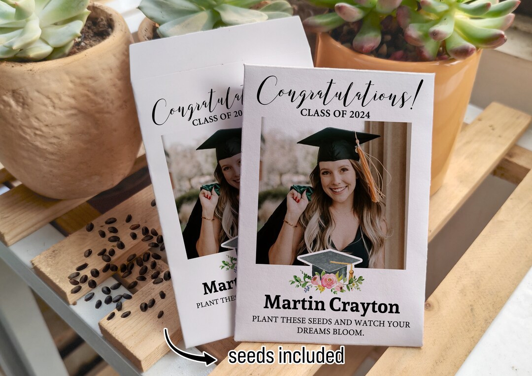 Custom Photo Graduation Seed Packets/graduation Party Favors for Guests ...