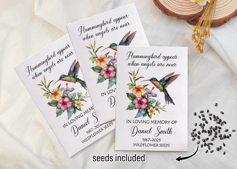 Hummingbird Funeral Favor for Guests/personalized Sympathy Gifts ...