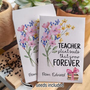 Wildflower Teacher Appreciation Seed Packet/teacher Appreciation Seed ...