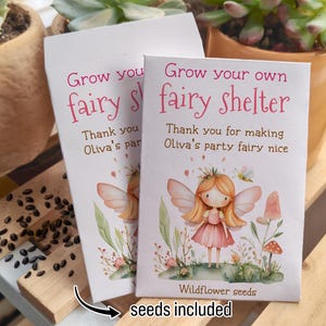 Fairy Birthday Party Seed Packet Favors/kids Party Gift Idea/whimsical ...