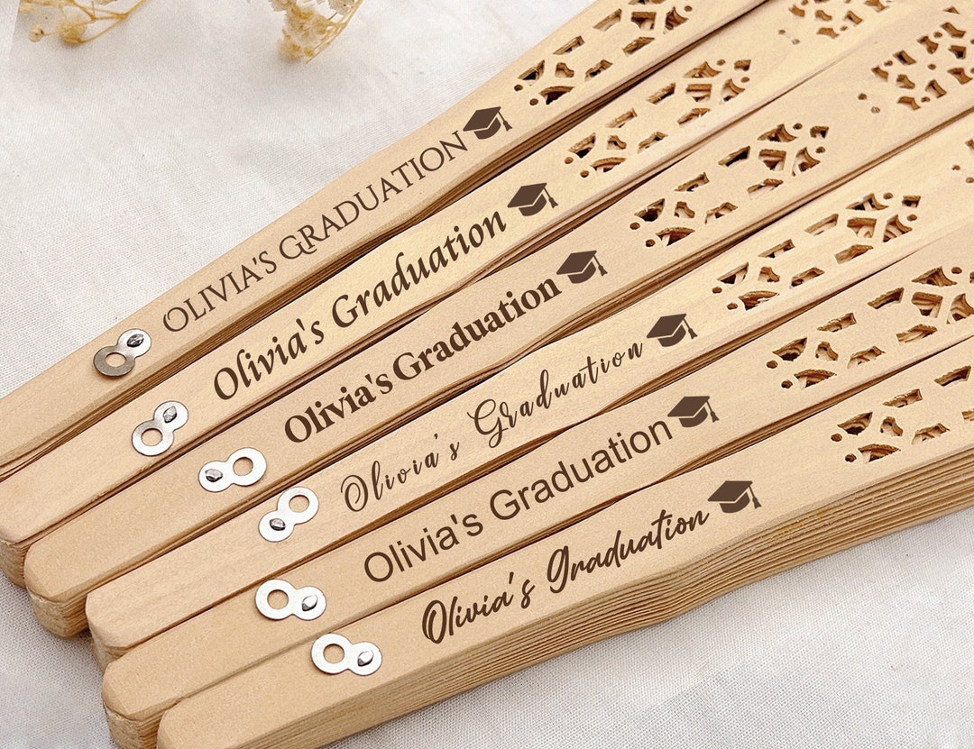 Graduation Fans Personalized Wood Fan for College or High School Class ...