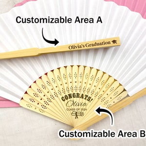 Custom Graduation Fans Personalized Graduation Fan College Class of ...