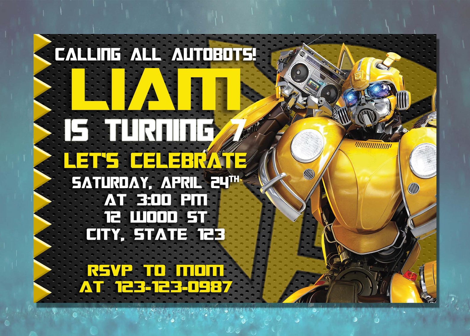 Invitación de cumpleaños de Transformers tarjeta de - Etsy España