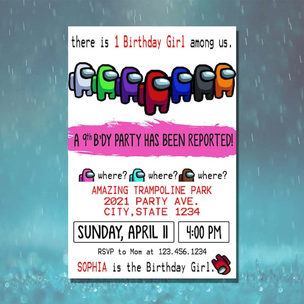 Digital Template Among Us Party - Etsy