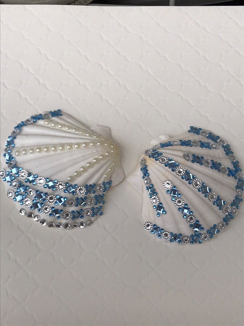 Sea Shell Ornament, Beach Wedding Ornament, Coastal Decor Ornament ...