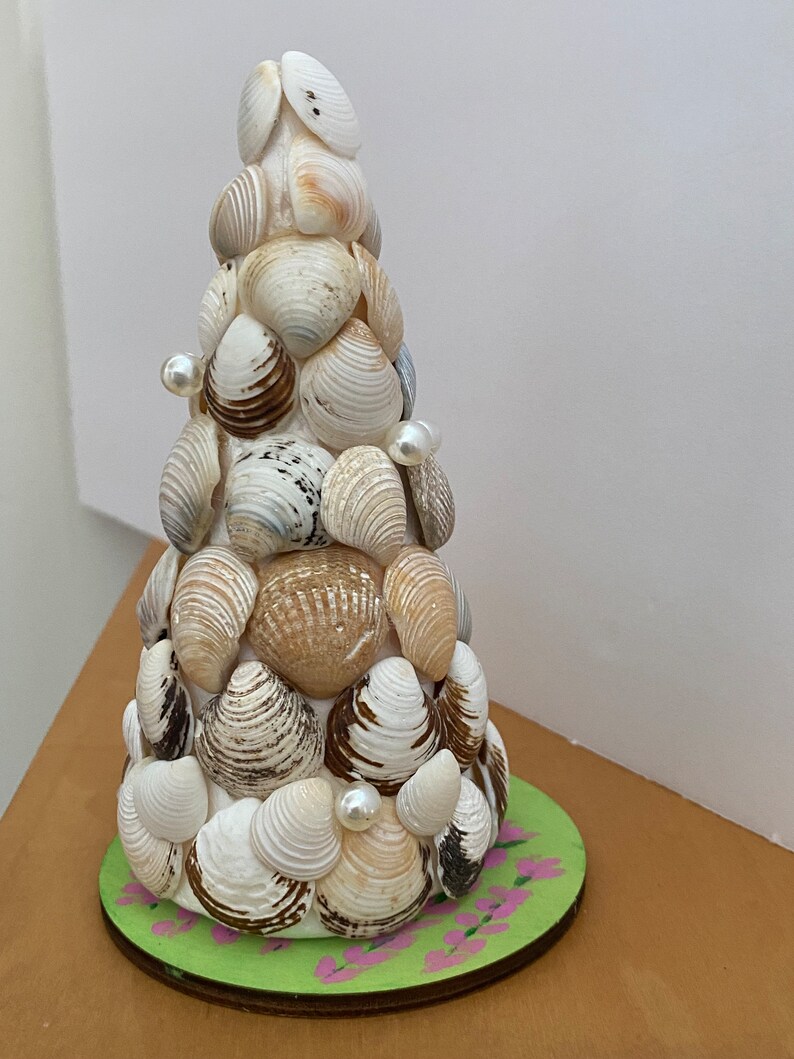 Sea Shell Trees 6 In. and 7 in With Starfish Topper, Coastal Decor ...
