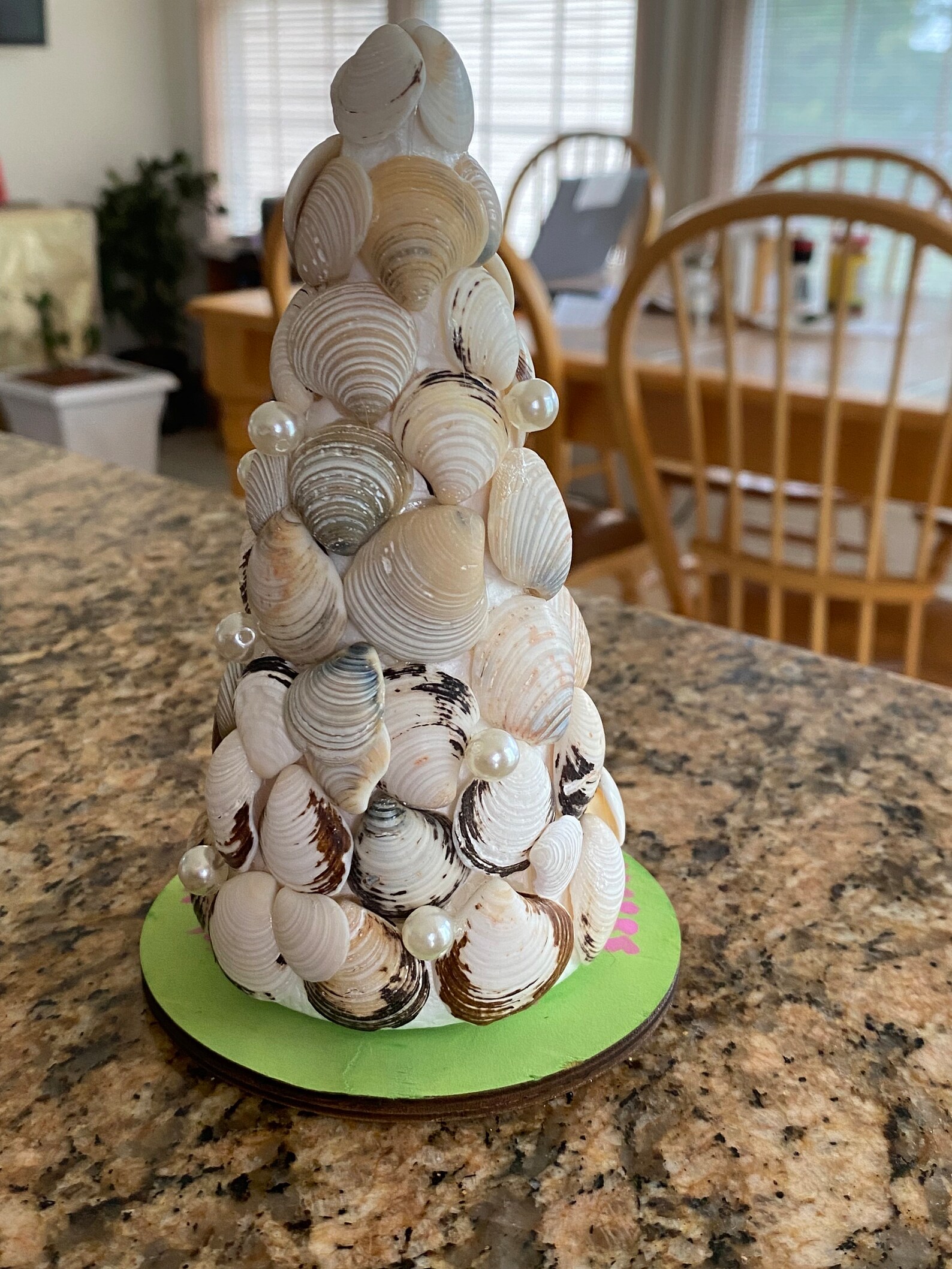 Sea Shell Trees 6 In. and 7 in With Starfish Topper, Coastal Decor ...