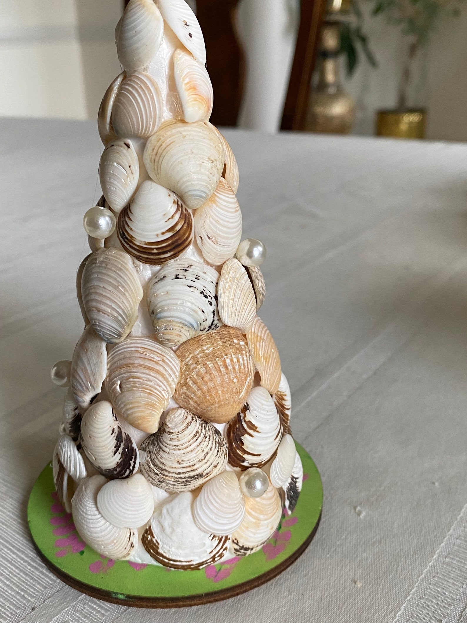 Sea Shell Trees 6 In. and 7 in With Starfish Topper, Coastal Decor ...