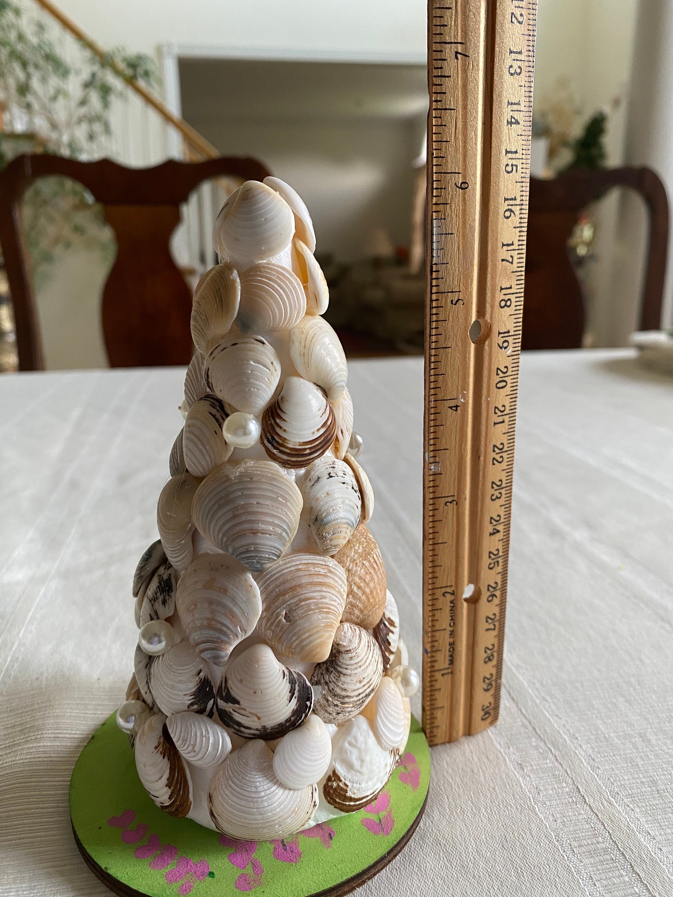 Sea Shell Trees 6 In. and 7 in With Starfish Topper, Coastal Decor ...