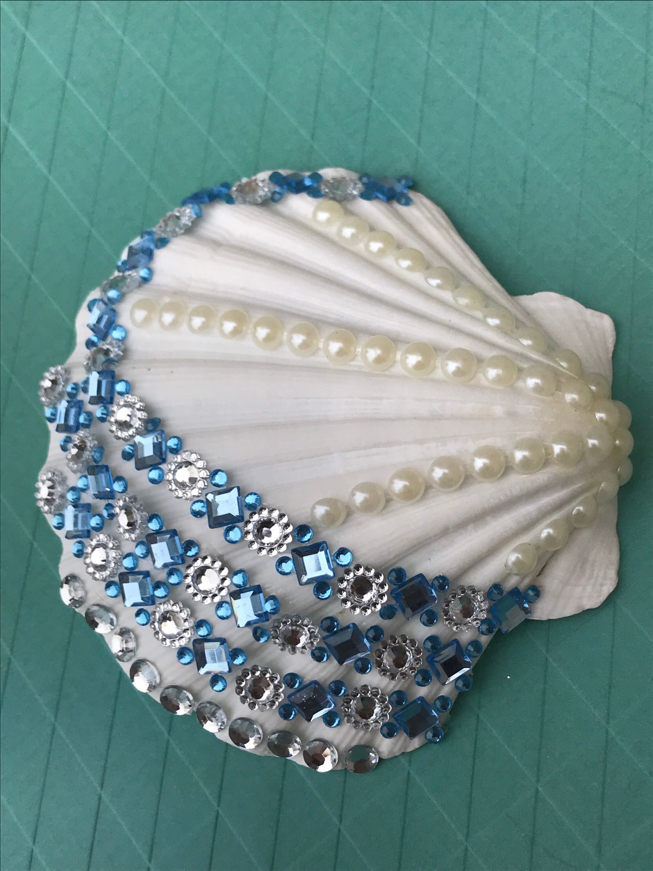 Sea Shell Ornament, Beach Wedding Ornament, Coastal Decor Ornament ...