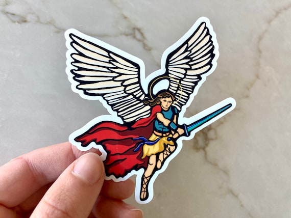 St. Michael the Archangel Sticker Catholic Laptop Decal | Etsy