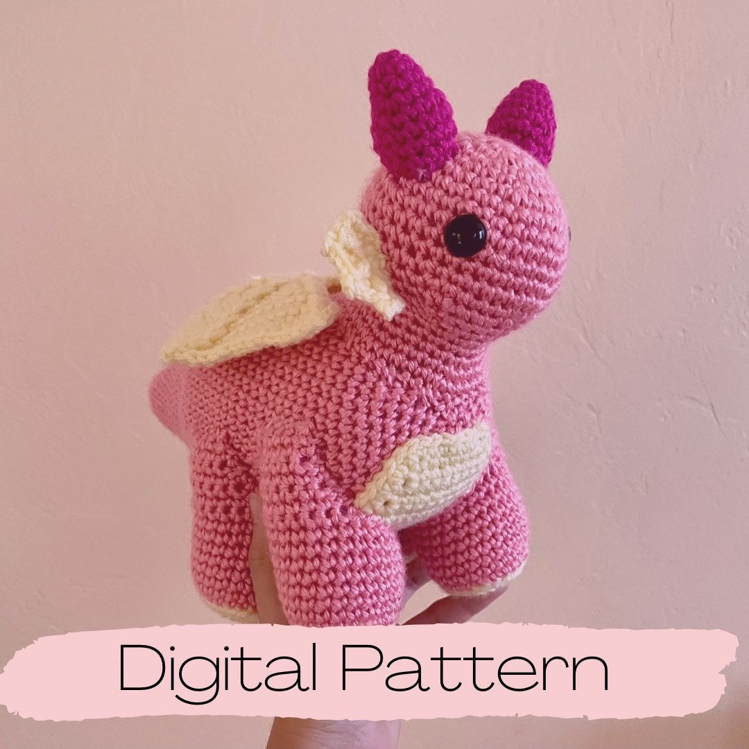Sweet and Cuddly Dragon Pattern, Instant PDF Download Pattern, Crochet ...