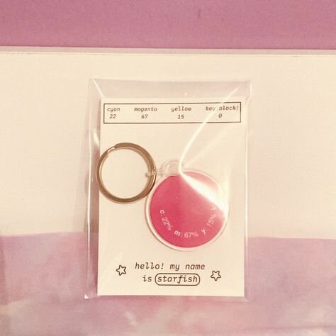Keychain Acrylic Color Code CMYK Aesthetic Keychain - Etsy UK