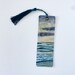 Ocean Print Bookmark Handmade Bookmark Laminated Bookmark With Tassel ...