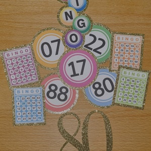 Bingo Themed Cake, Cupcake Birthday Occasion Toppers, Cake Decoration ...
