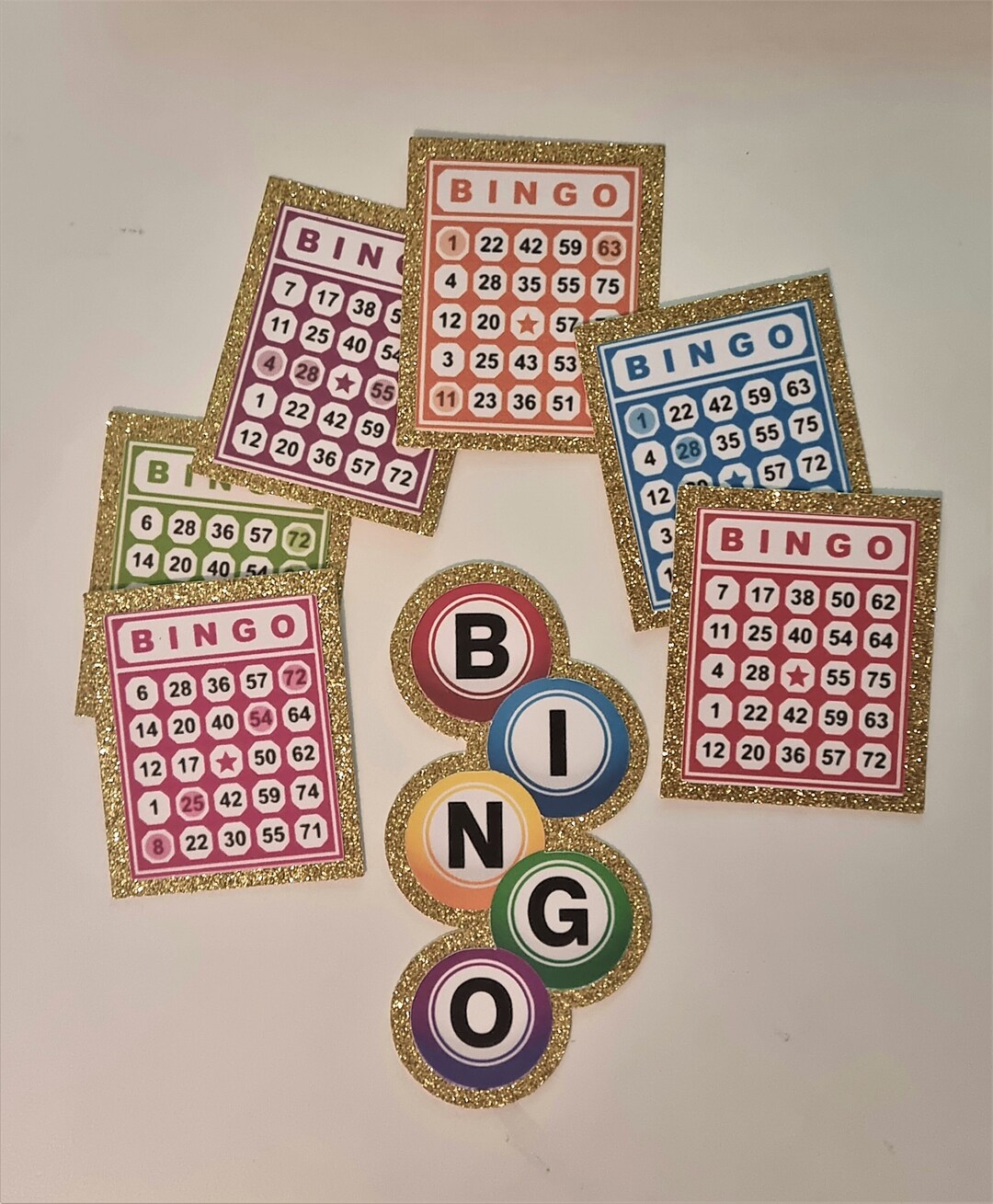 Bingo Themed Cake, Cupcake Birthday Occasion Toppers, Cake Decoration ...
