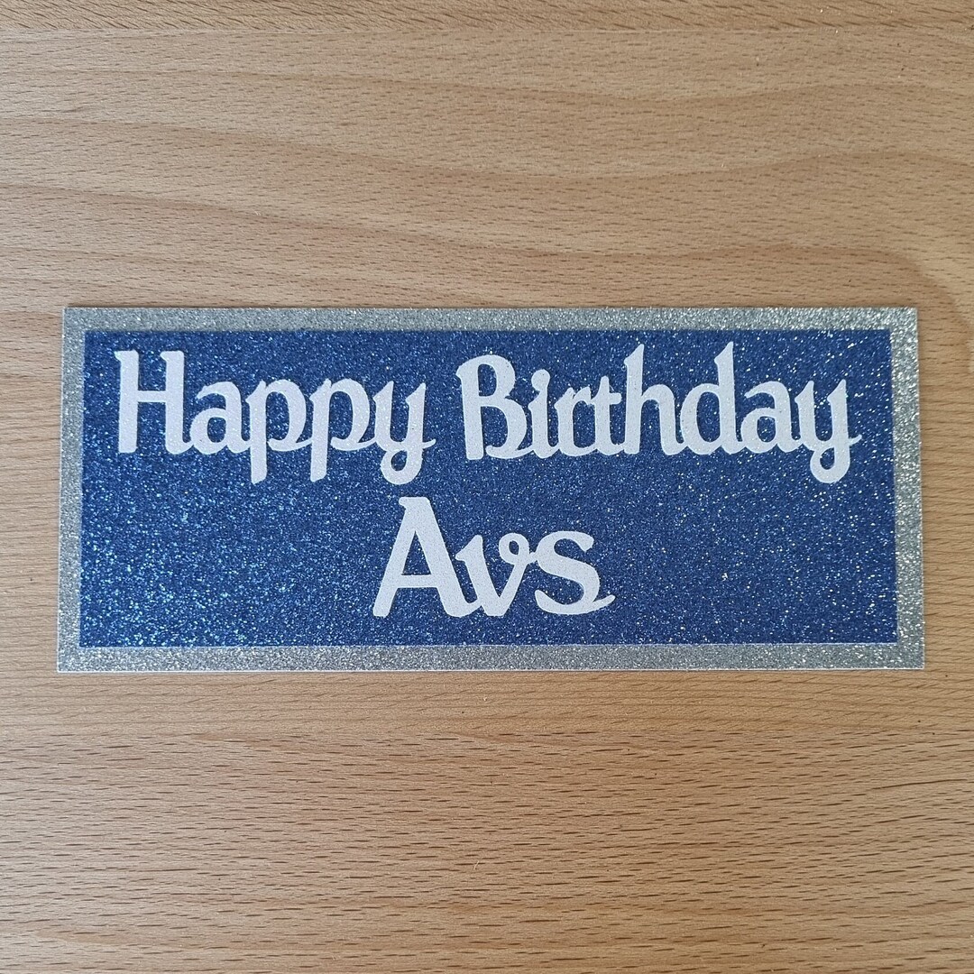 Personalised Cupcake Topper, Birthday Cake Plaque, Happy Birthday ...